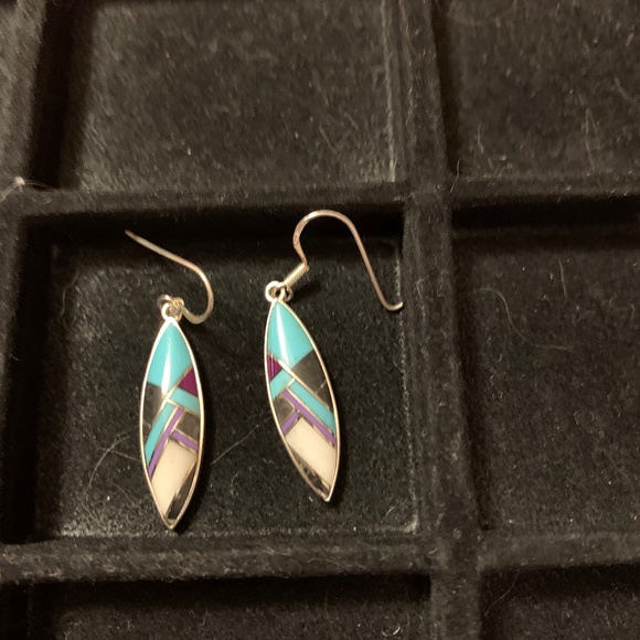Native American | Jewelry | Native American Multi Stone Dangle Earrings ...